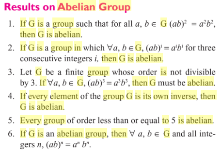Set Theory & Algebra: Abelian group