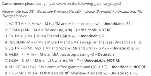 Decidable problems concerning Turing machine - GATE Overflow