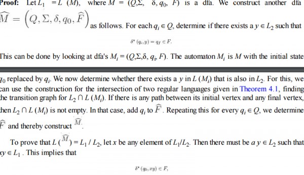 Theory of Computation: Closure Property of Regular Language (Quotient)