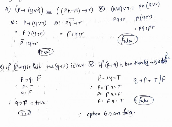 Mathematical Logic: GO Classes CS 2025 | Weekly Quiz 2 | Propositional Logic | Question: 13
