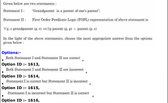 Others: UGC NET CSE | October 2022 | Part 1 | Question:: 88