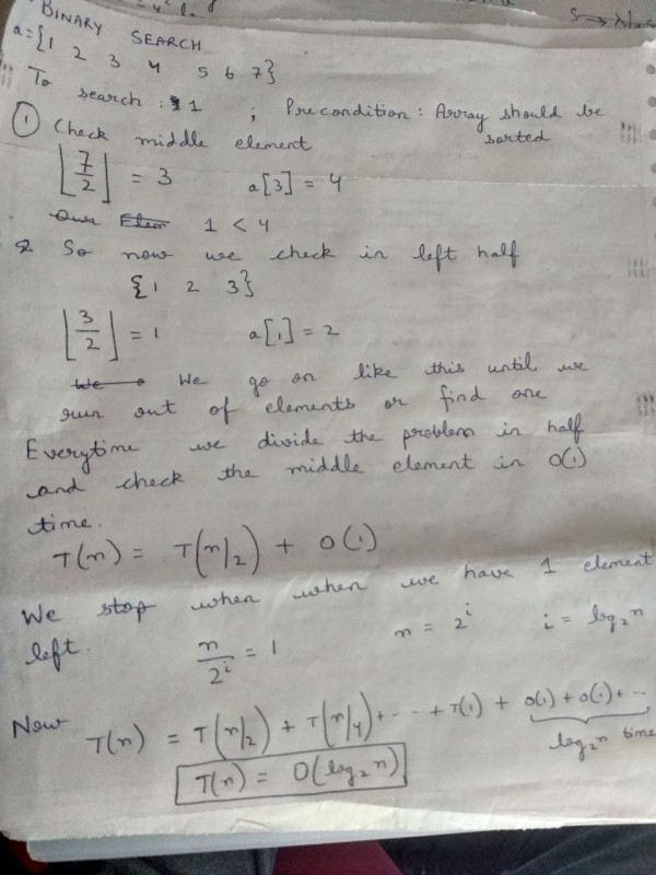Algorithms: recurrence relation