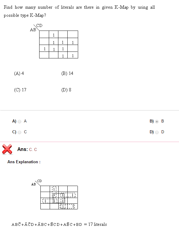 Digital Logic Ace Test Series Digital Logic K Map