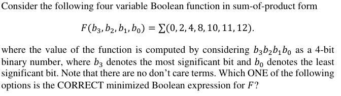 Digital Logic: GATE CSE 2025 | Set 1 | Question: 32