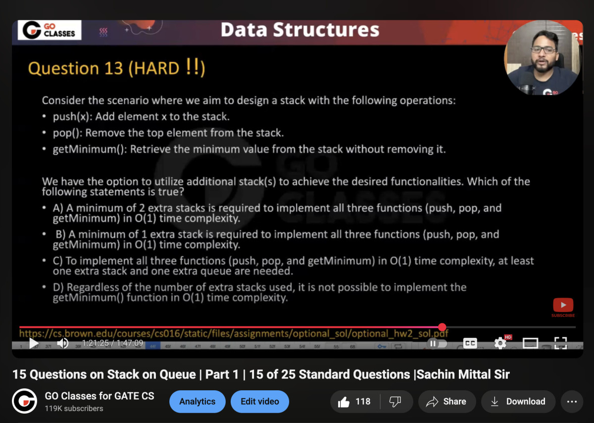 Data Structures: GATE CSE 2025 | Set 2 | Question: 35