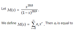 Combinatory: generating function