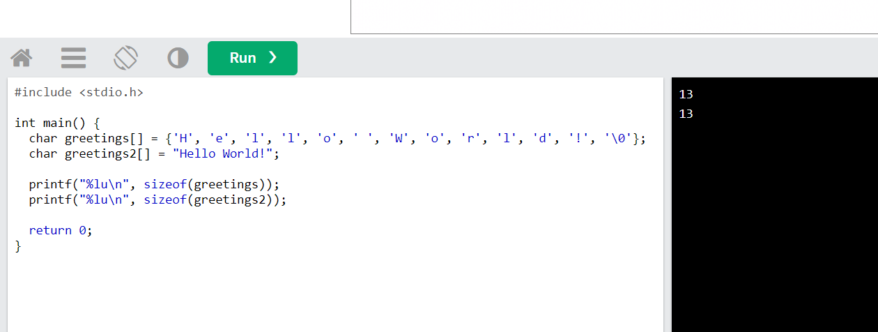 Programming in C: DOUBT