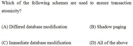 Databases: DBMS Atomicity