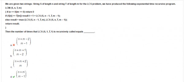 Algorithms: LCS problem