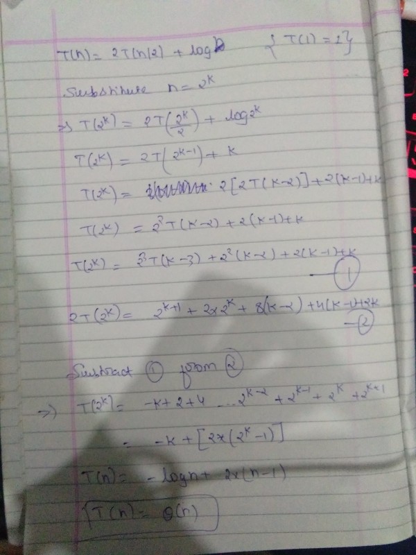 Programming In C Time Complexity Equation 