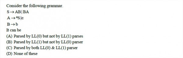 Compiler Design: Compiler-LL(1)/LL(0)