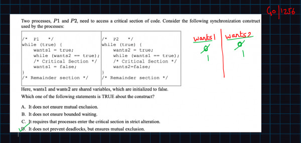 Operating System: GATE CSE 2007 | Question: 58
