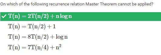 Algorithms Master Theorem