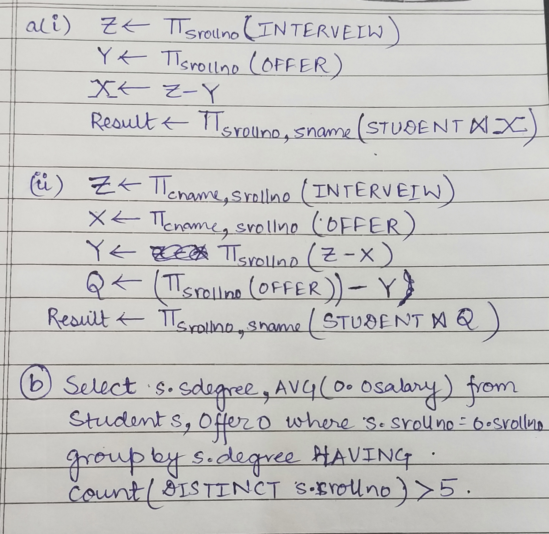 Databases: GATE CSE 2002 | Question: 15