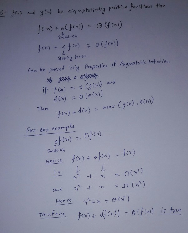 Algorithms Asymptotic Notation Ex 3 4 H