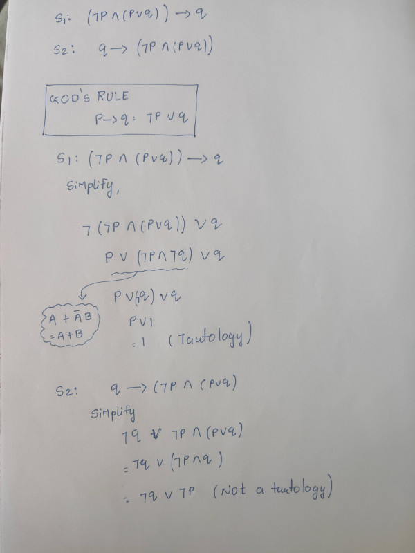 Mathematical Logic Gate Cse 2021 Set 1 Question 7