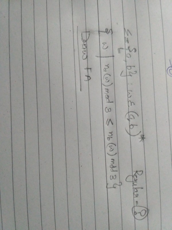 Theory of Computation: Regular Language