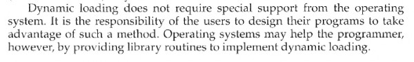 Operating System: Dynamic loading