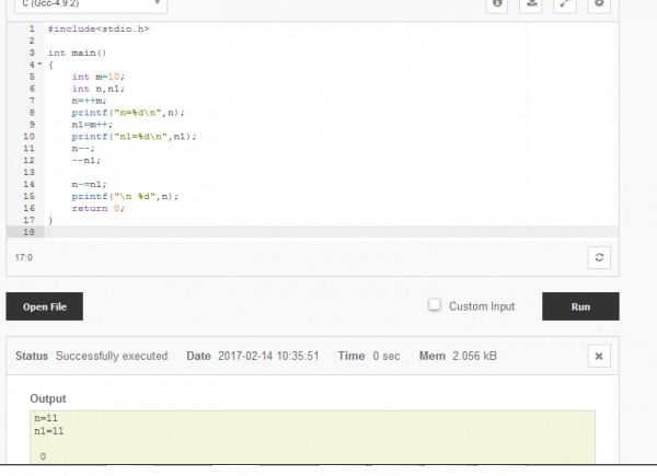 Programming in C: GATE CSE 2017 Set 2 | Question: 54