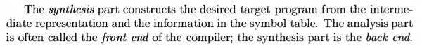 Compiler Design: Is Intermediate code generation part of analyis or ...