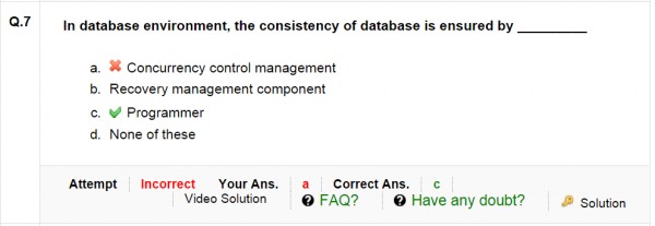 Databases: consistency in database