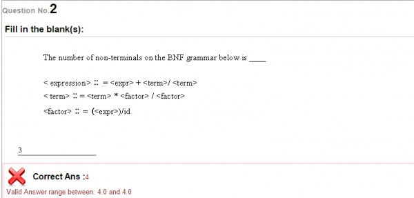 Compiler Design: according to me answer should be 3. give correct ...