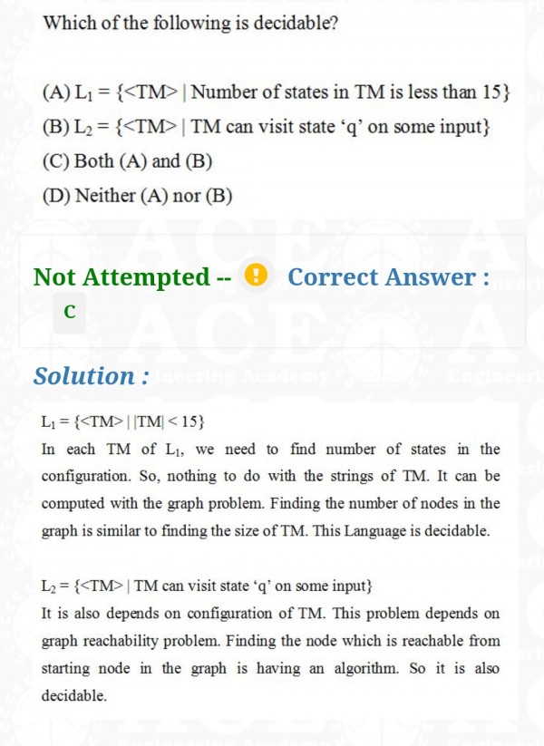 Theory of Computation: Decidability