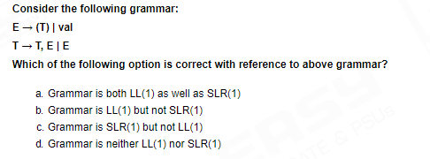 Compiler Design: Given a left recursive grammar. Whether LL(1) SLR(1)?