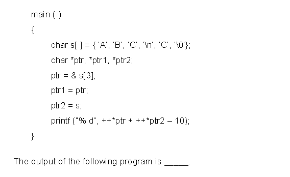 Programming in C: Question