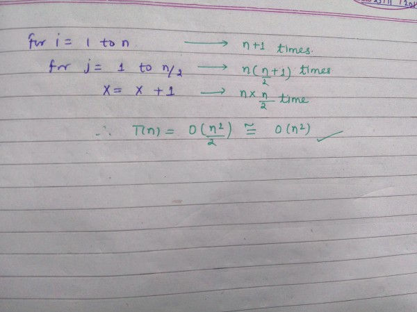 Algorithms: Time Complexity of the following code