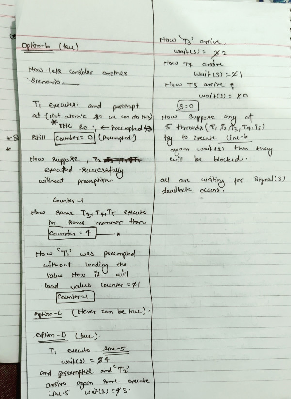 Operating System: GATE CSE 2021 Set 1 | Question: 46