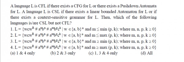 Theory Of Computation Zeal Test Series 2019 Theory Of Computation Identify Class Language 6688