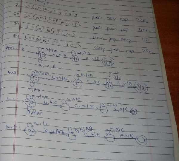 Theory Of Computation Design Pda For 