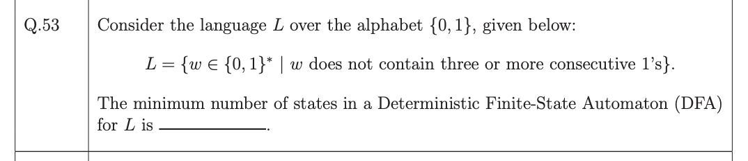 Theory of Computation: GATE CSE 2023 | Question: 53