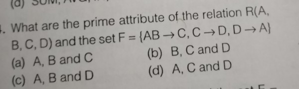 Databases: Prime attribute