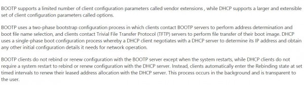 Computer Networks The Difference Between Bootp And Dhcp Is