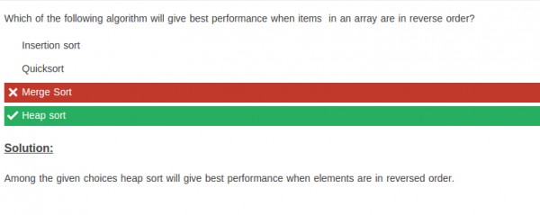 Programming in C: Sorting array with elements in reverse order