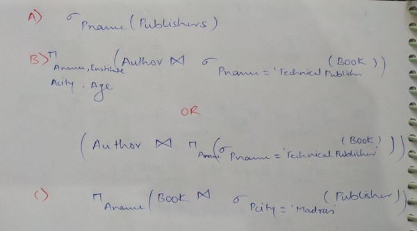 Databases: GATE CSE 1995 | Question: 27