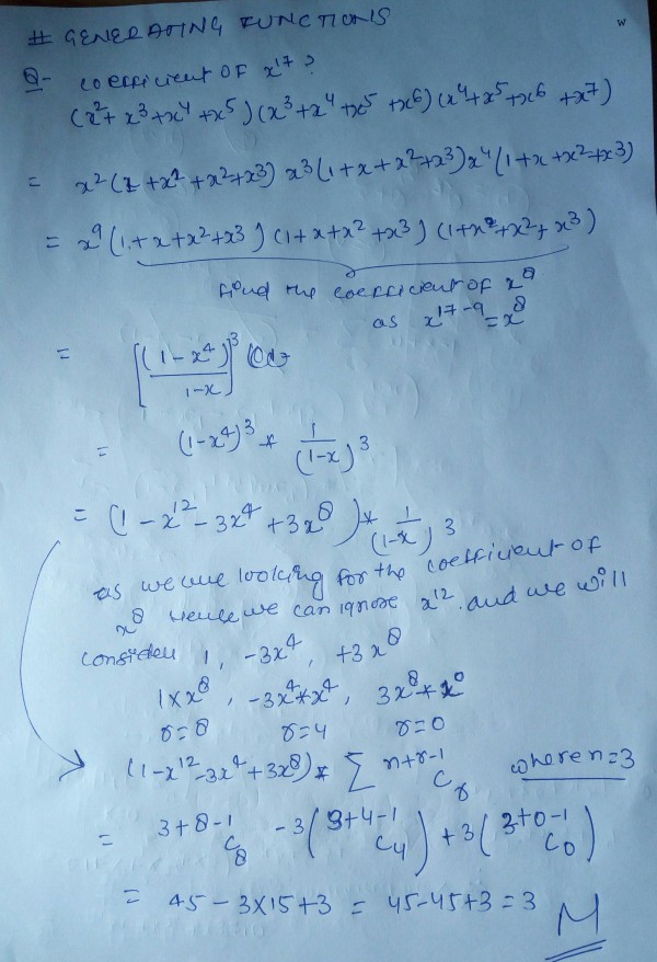 Combinatory: kenneth rosen chapter 8 section 8.4 example 10