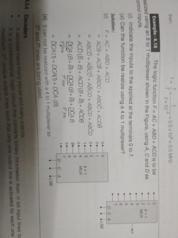 Digital Logic: MadeEasy WorkBook: Digital Logic - Multiplexer