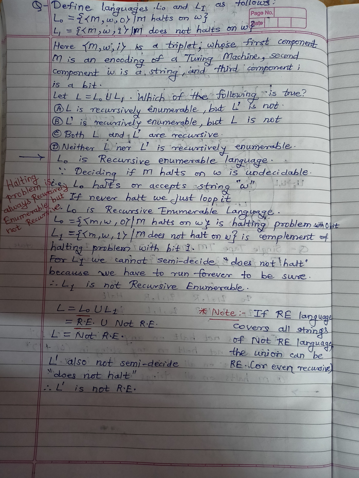 Theory of Computation: GATE CSE 2003 | Question: 54