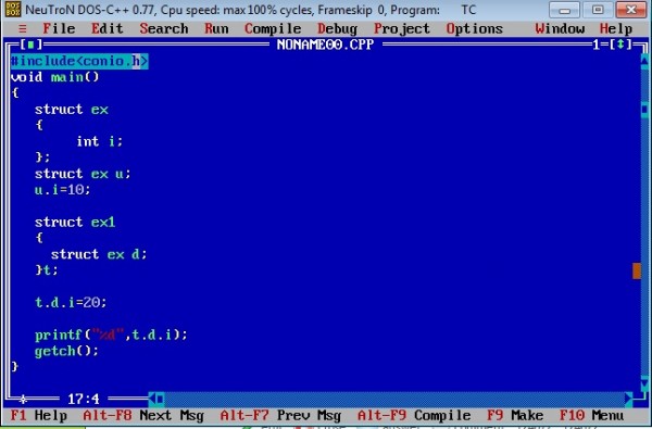Programming In C Nested Structures