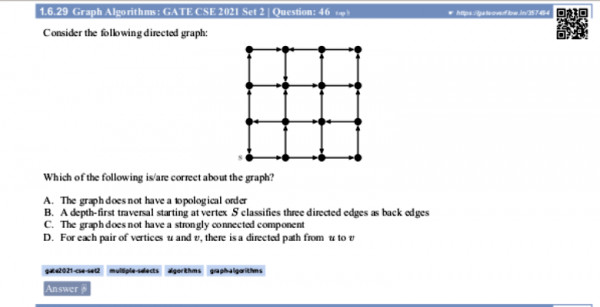 Unknown Category: I am unable to decide question is whether MSQ or MCQ in the GO books, someone ...
