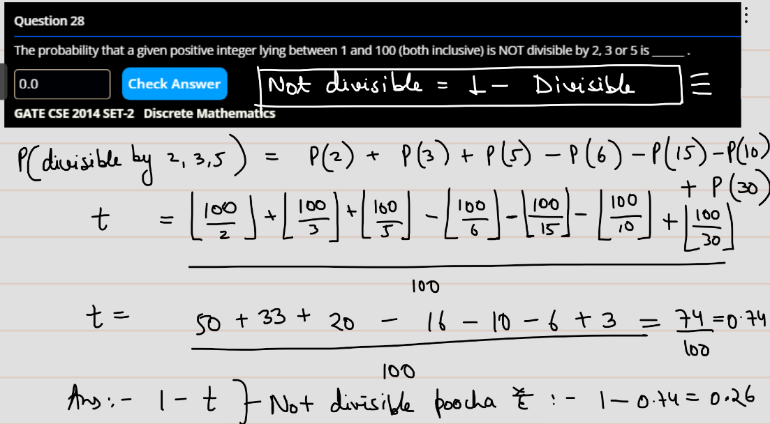 Probability: GATE CSE 2014 Set 2 | Question: 48