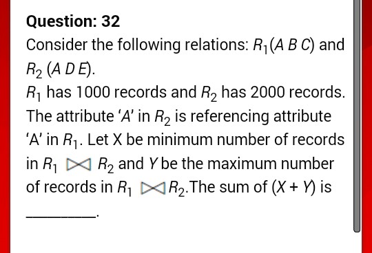 Databases Total Number Of Tuples