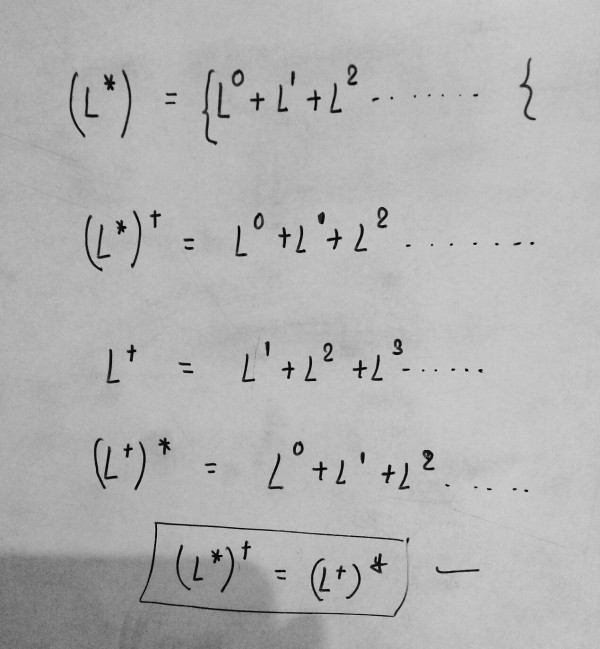 Theory Of Computation On Kleene Closure And Positive Closure 