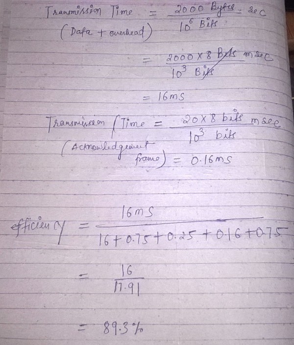 Computer Networks: GATE CSE 2017 Set 1 | Question: 45