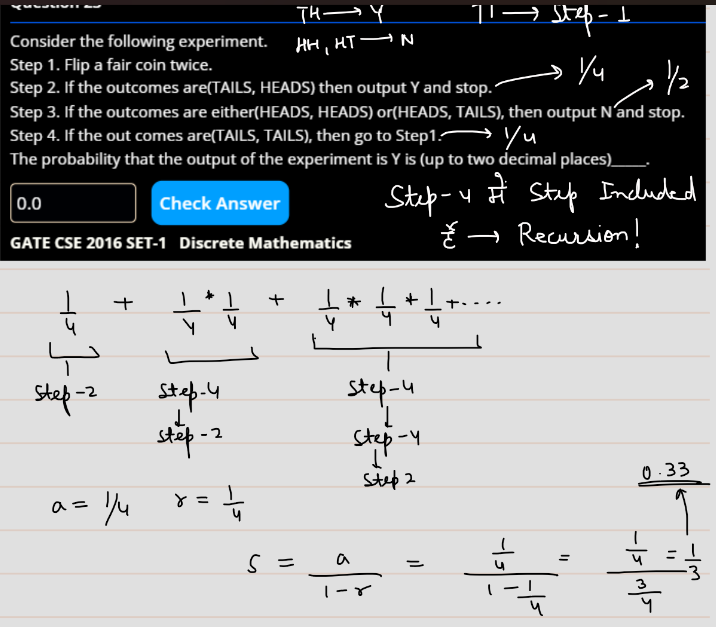Probability: GATE CSE 2016 Set 1 | Question: 29