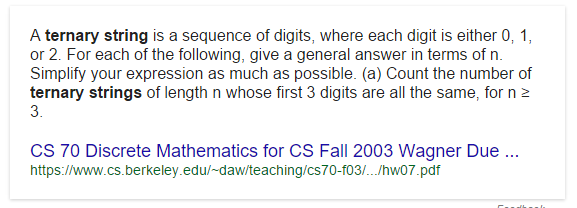 Combinatory Recurrence Relation