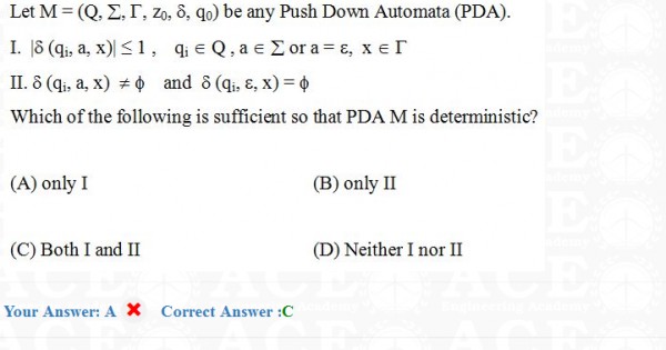 Theory Of Computation Ace Test Series Theory Of Computation Pushdown Automata